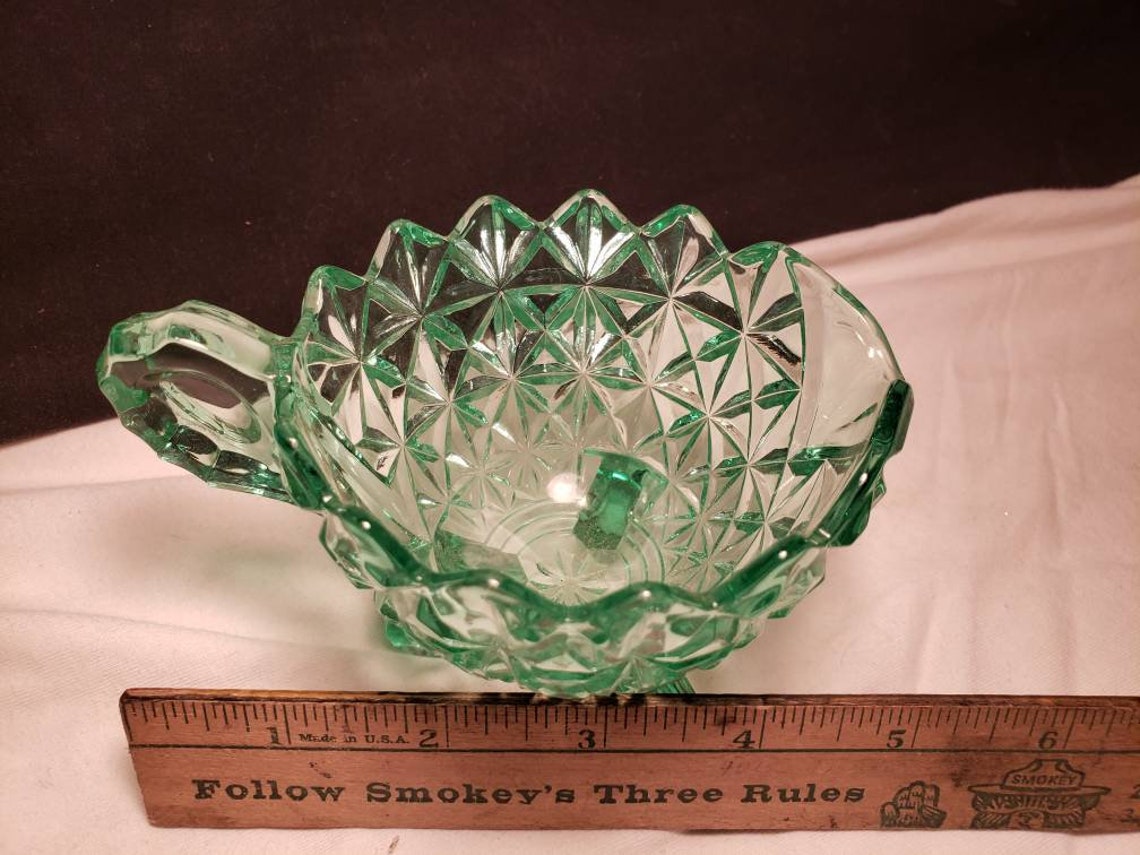 Vintage Green Glass Dish Antique Green Glass Bowl Antique | Etsy