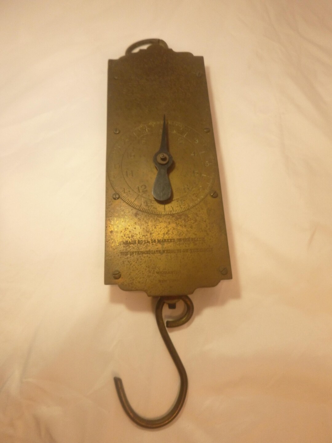 Antique Chatillon's Milk Scale, Antique Farm Scale 60lb, Brass Hanging ...