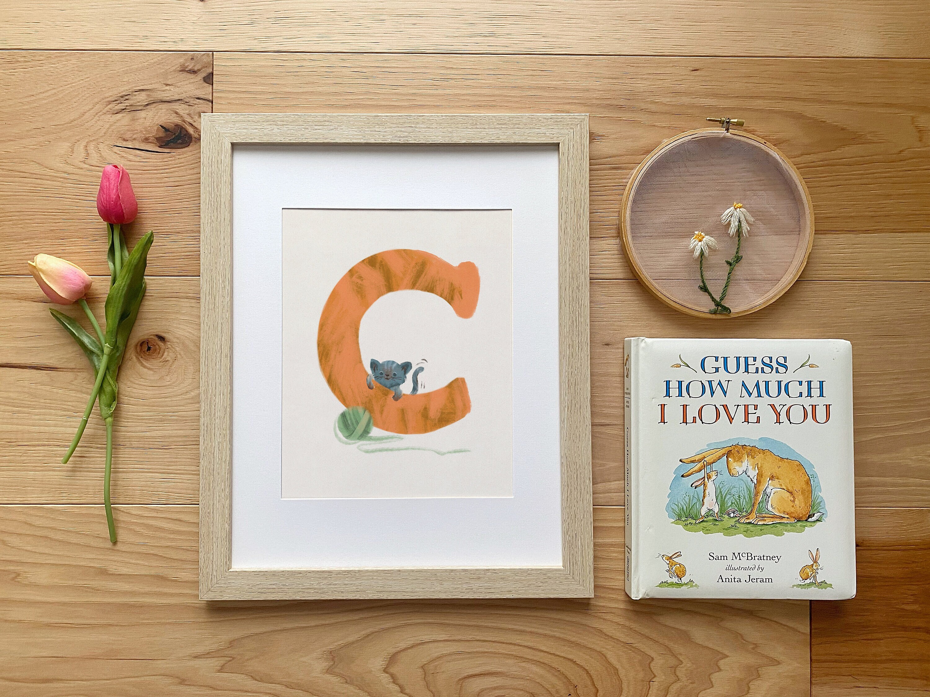 C is for Cat Cute Cat Alphabet Print Letter C Kids Nursery Wall Art ...