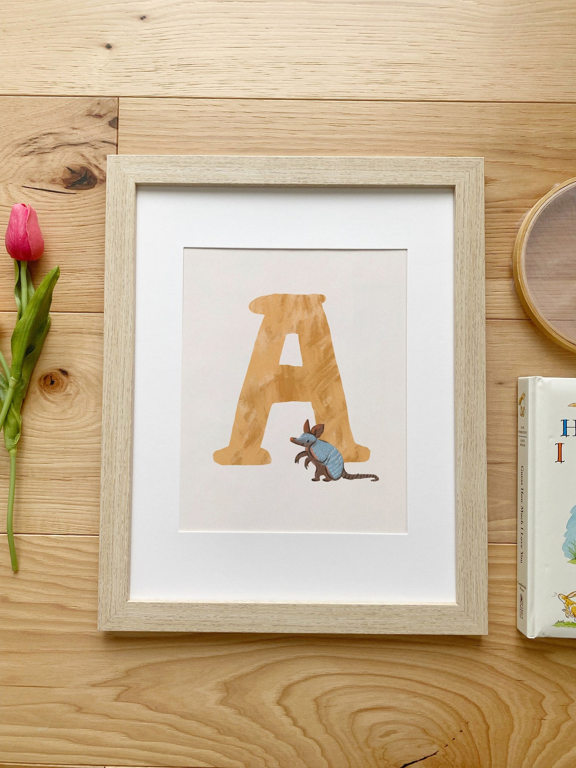 A is for Armadillo - Alphabet Illustration Letter A Kids Room Print ...