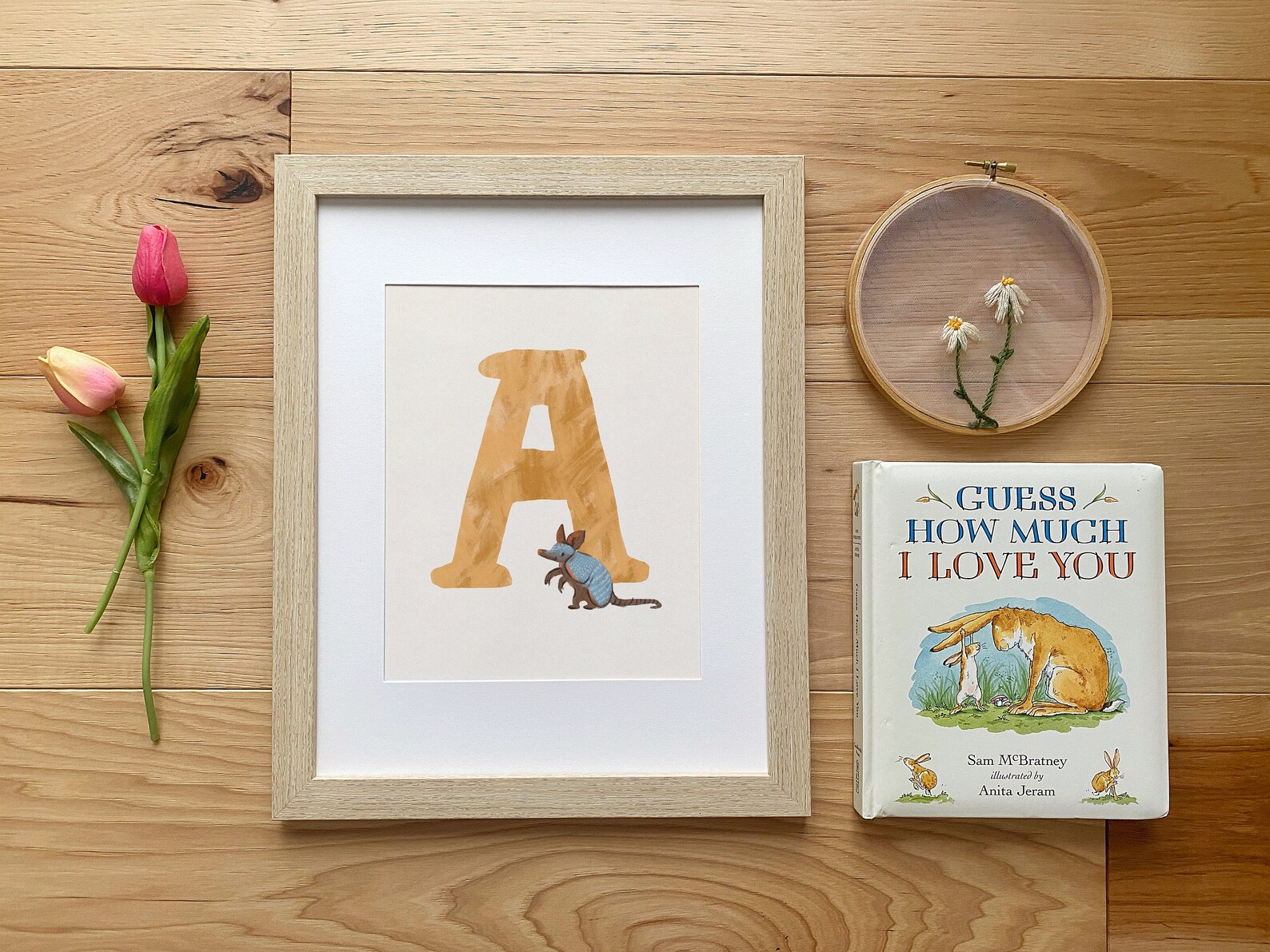 A is for Armadillo - Alphabet Illustration Letter A Kids Room Print ...