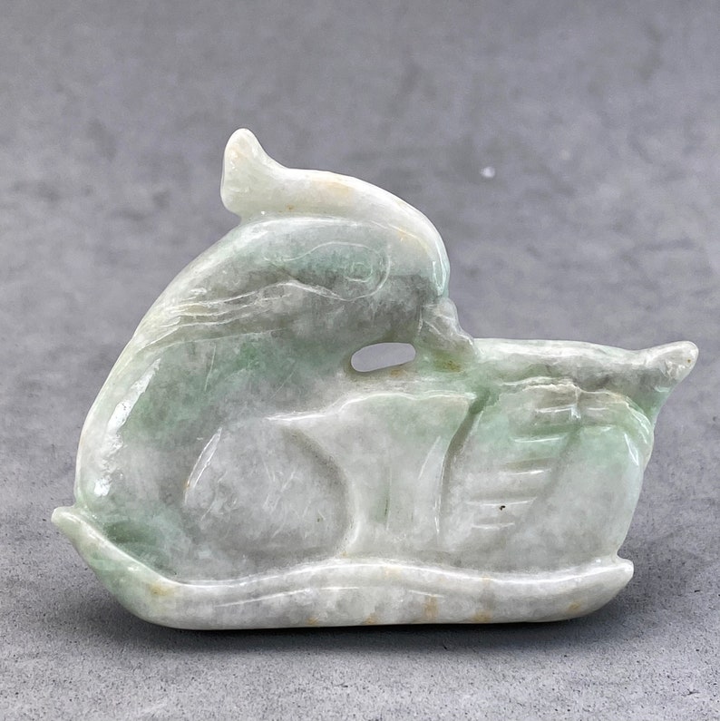 Estate Sale: Vintage Hand Carved Jadeite Pendant of a Mandarin - Etsy