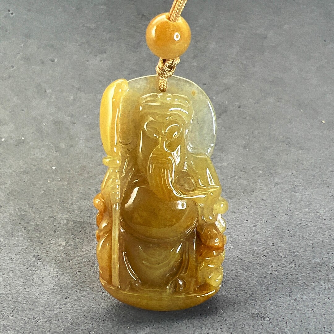 Jade Carving: Burmese Jade Pendant of Lord of War, Kwan Yu, Symbol of ...