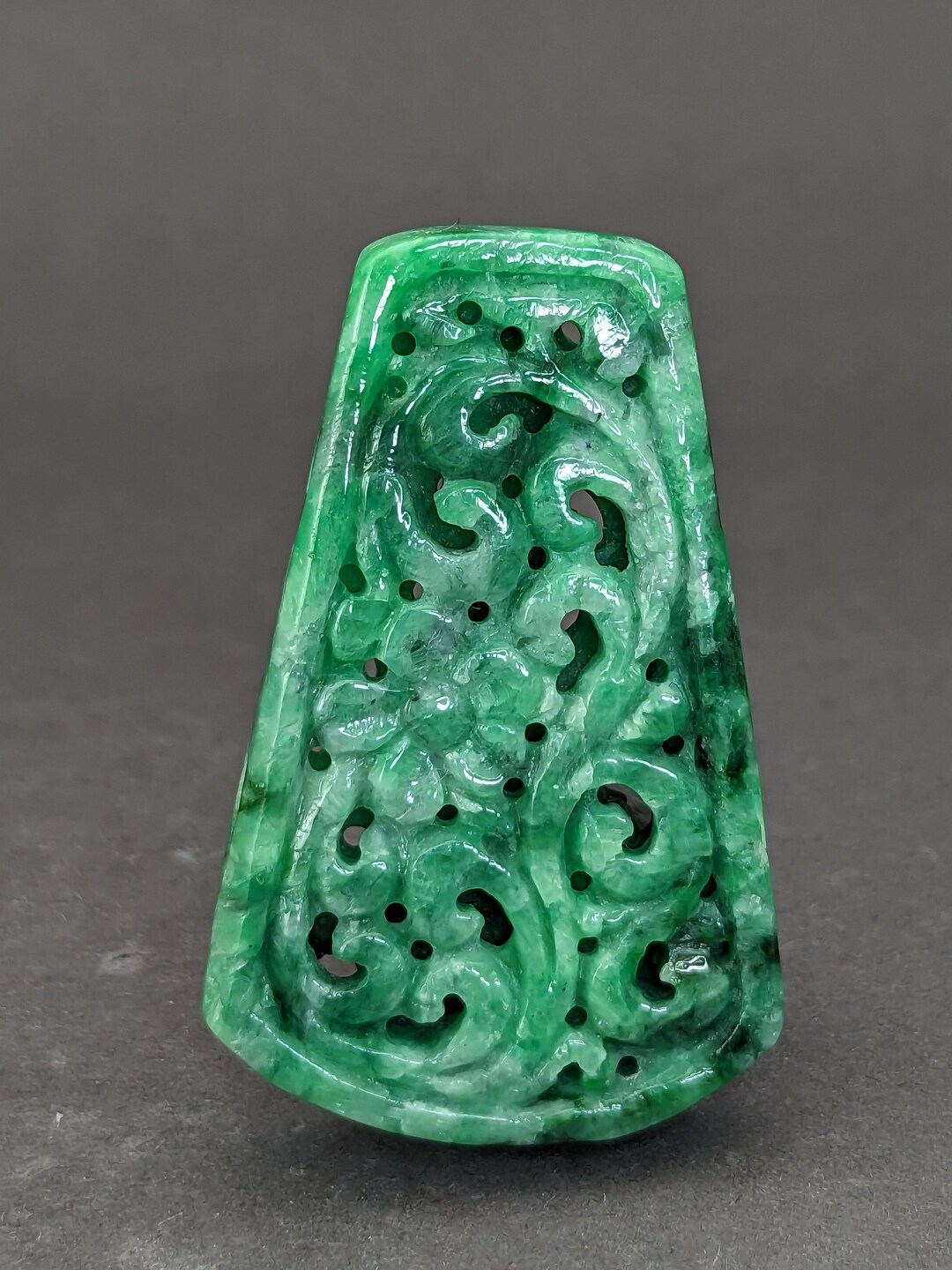 Hand Carved Jade Charm: Flowers, a Symbol of Transformation, Prosperity ...