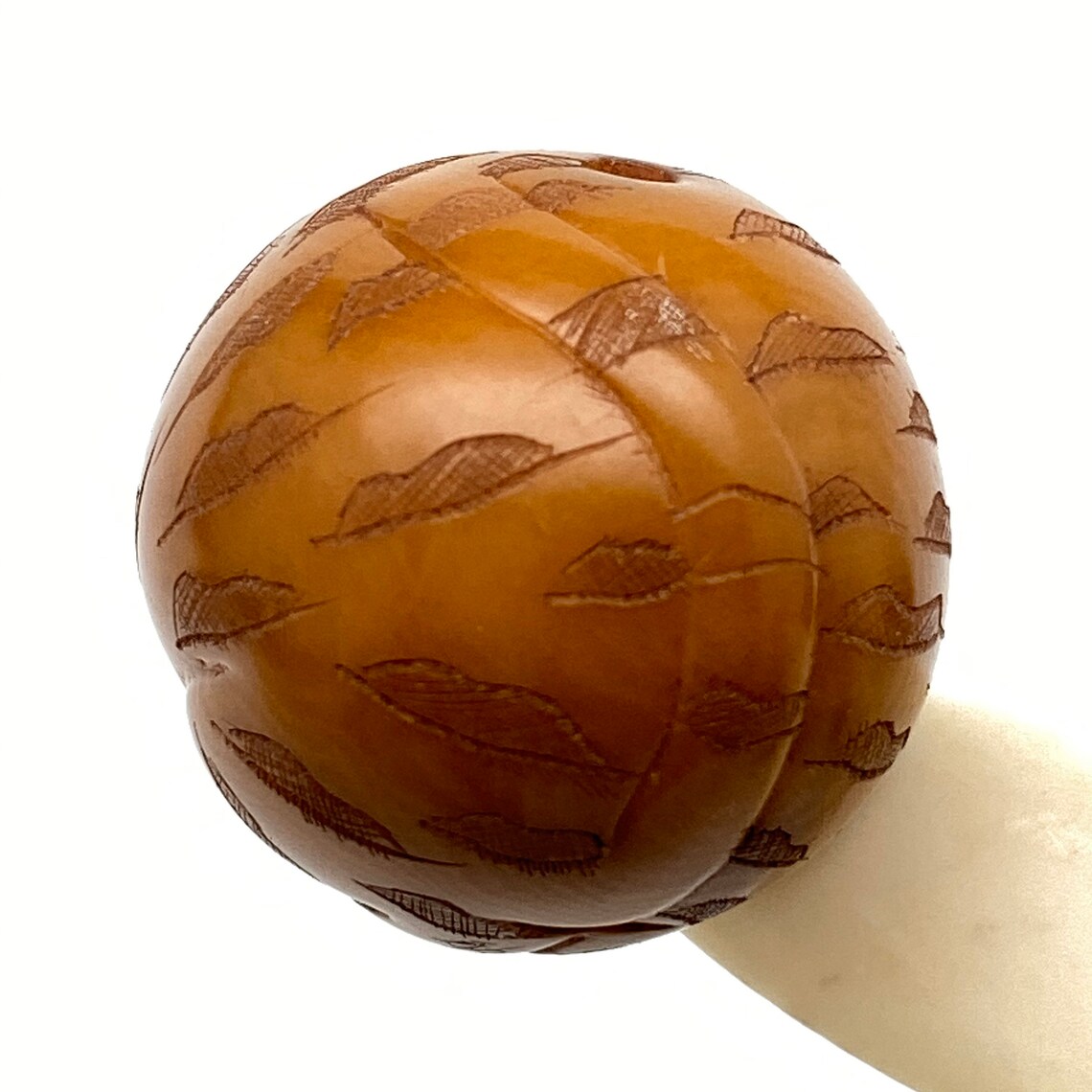 1 Hand Carved Tagua Nut Tiger Ojime Hand Carved Phytelephas | Etsy