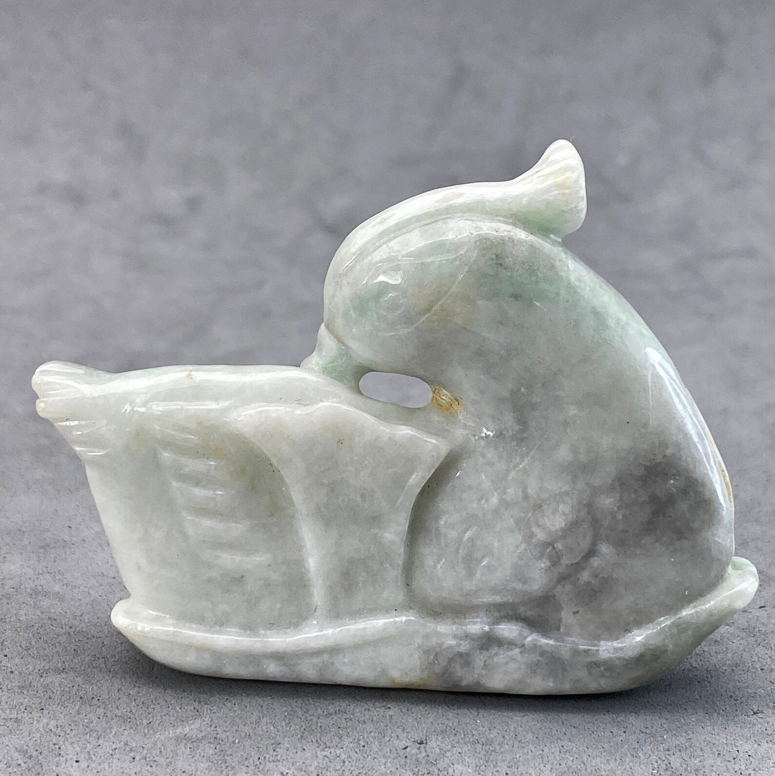 Estate Sale: Vintage Hand Carved Jadeite Pendant of a Mandarin - Etsy