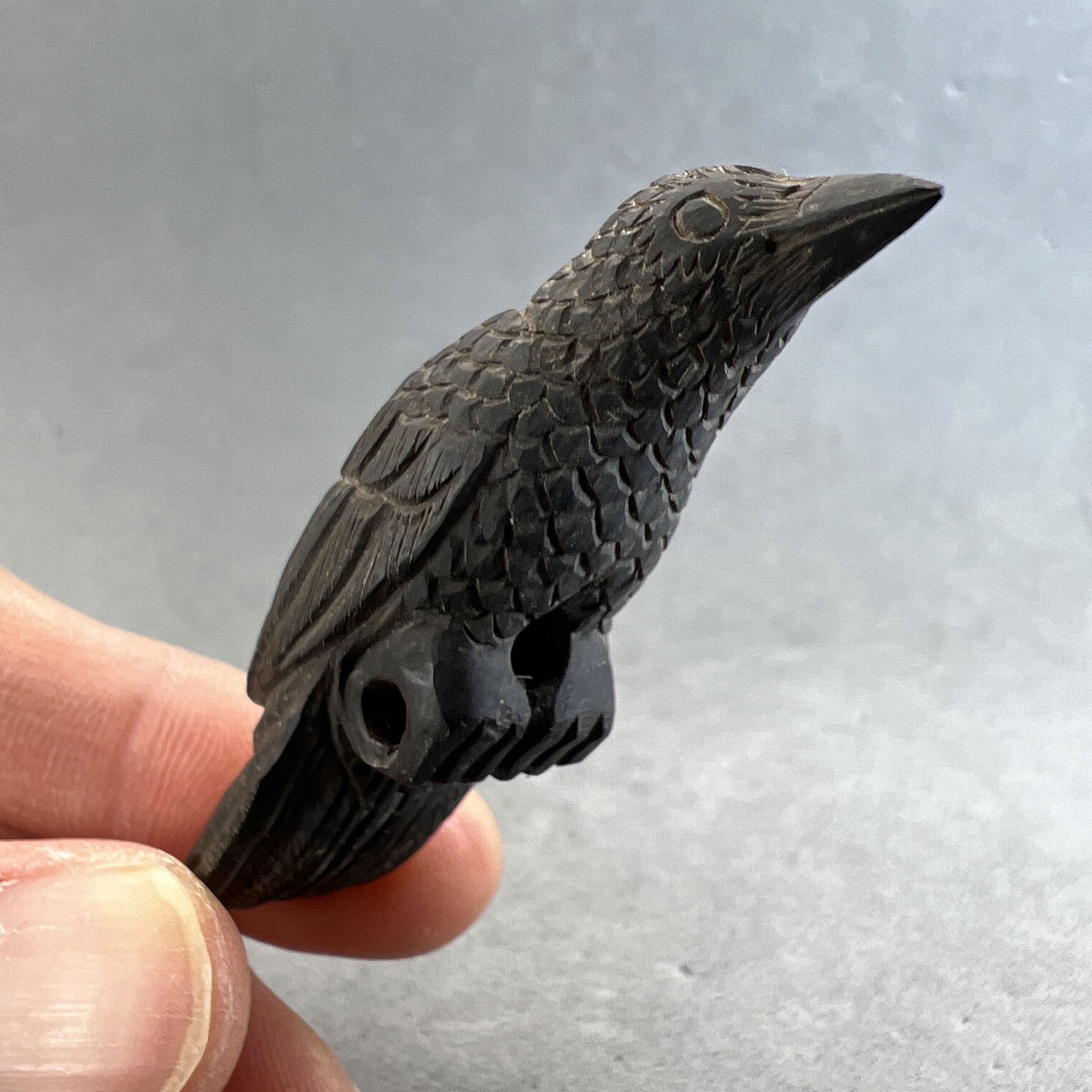 Dark Wood Carving: Dark Wood Carving of a Raven Black Wood - Etsy