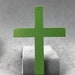 Evergreen Teakwood Cross With Painted Flower Bouquet, Stem and Leaves ...