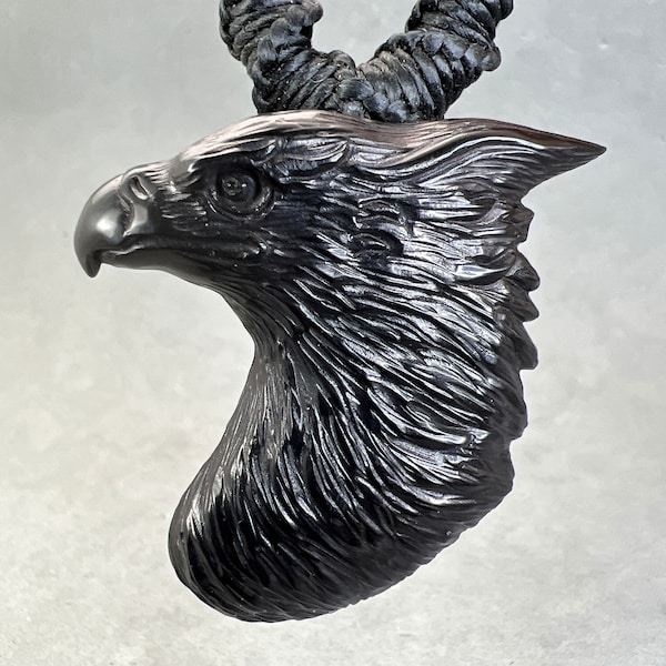 Carved Jet Pendant - Etsy