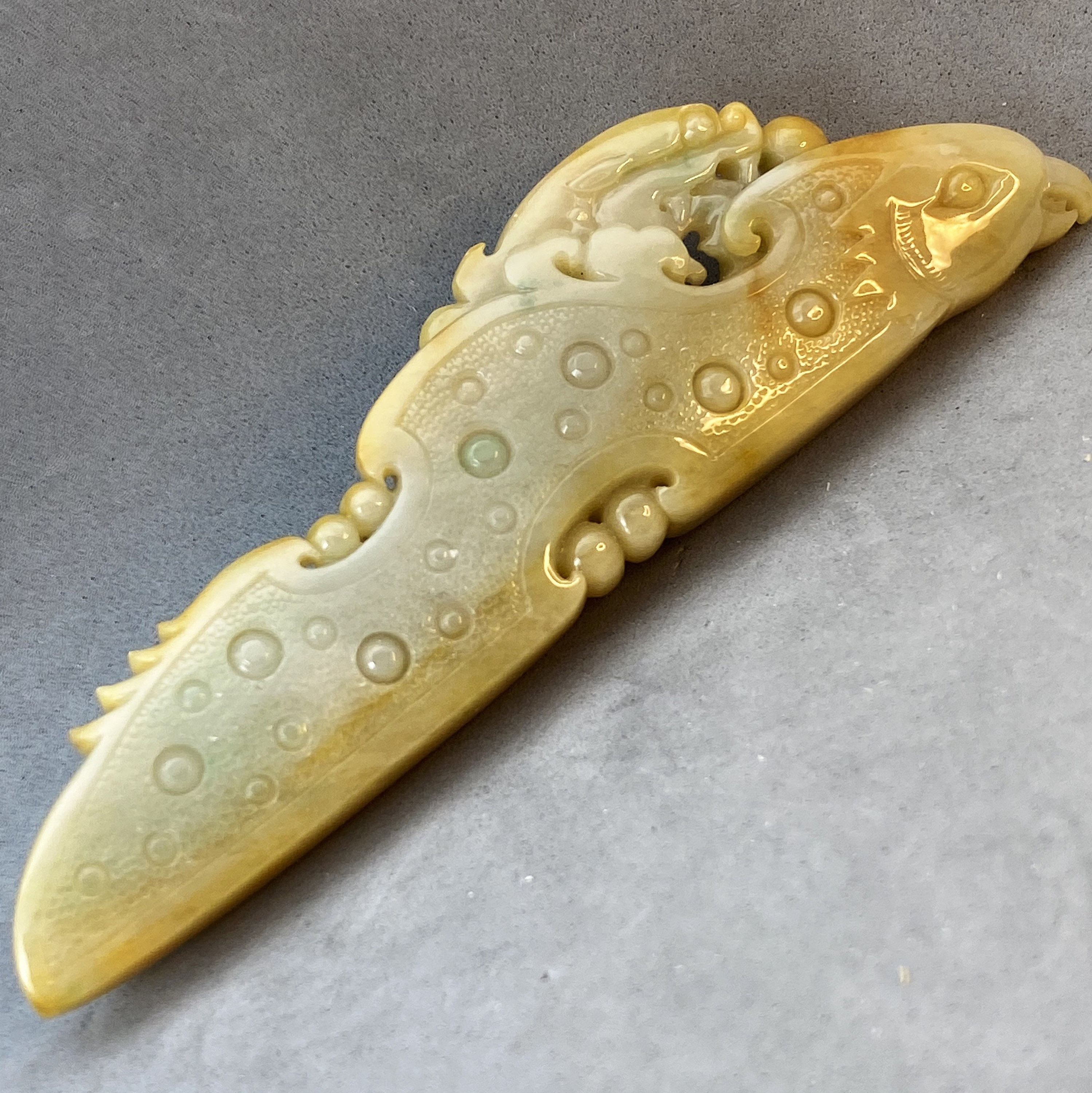 Estate Sale: Vintage Hand Carved Jadeite Pendant or Paper | Etsy