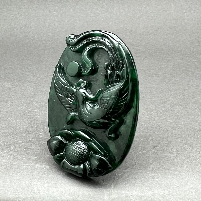 One Jadeite Bead: Hand Carved Natural Color Jade Pendant Carved With ...