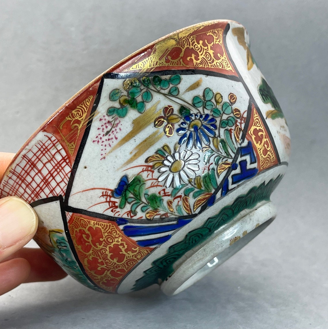 Antique Porcelain Ware: Kutani Ware, Japanese Decorative Bowl Painted ...