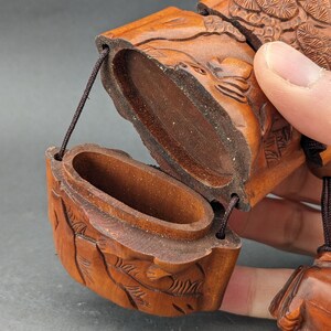 Hand Carved Boxwood Inro, Japanese Box Wears With Kimono, for Stamp ...