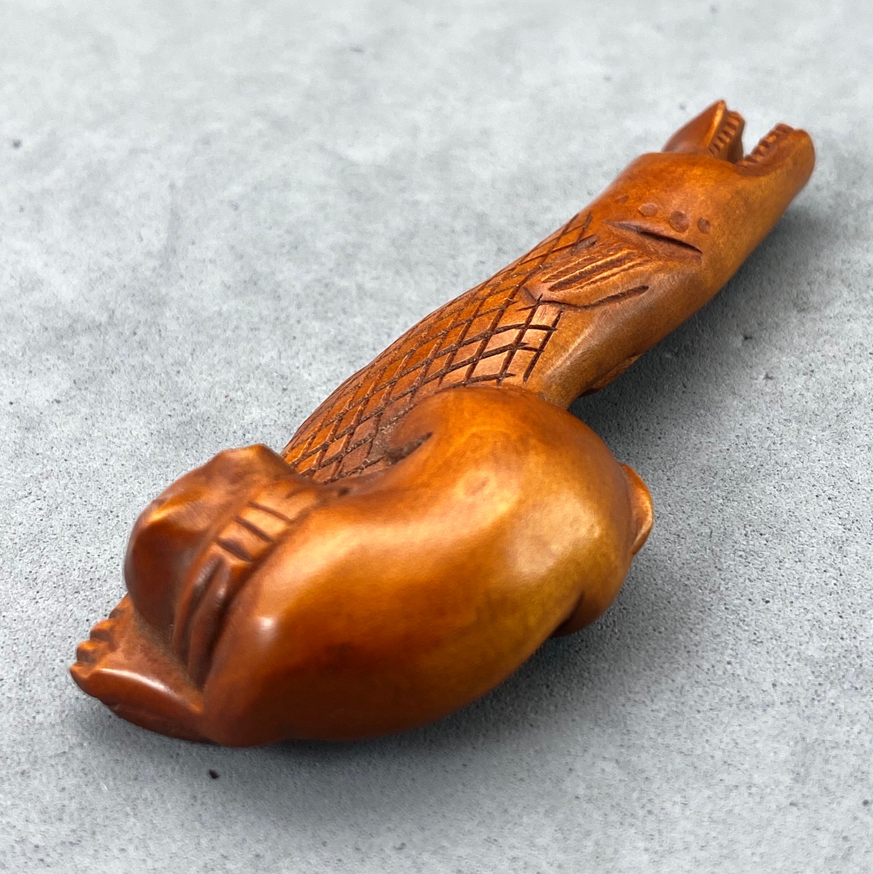 Hand Carved Boxwood Cat Netsuke Wood Cat Netsuke Wood Cat - Etsy