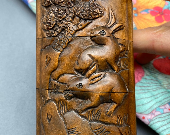 Hand Carved Boxwood Inro Japanese Box Wears With Kimono for - Etsy