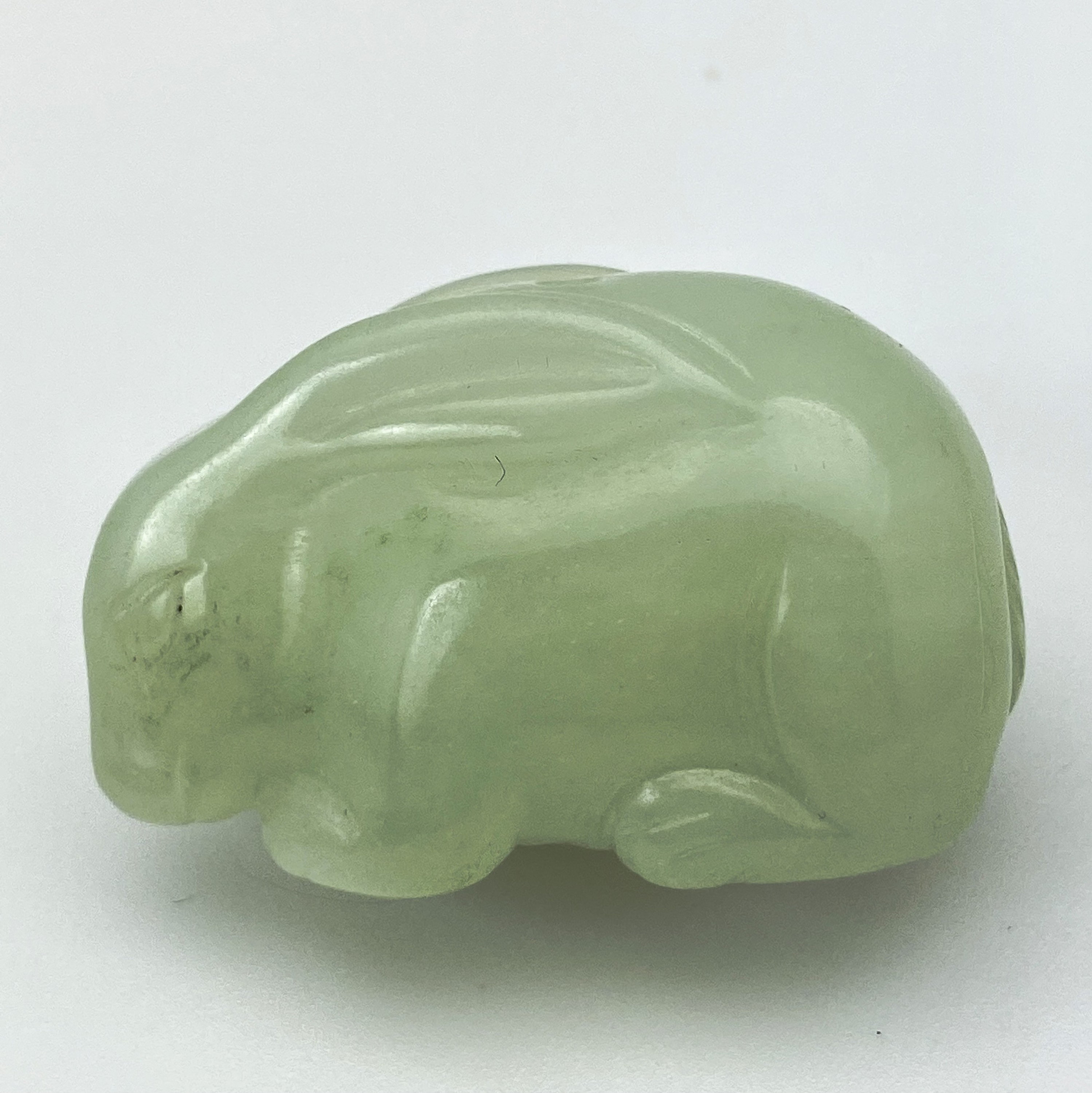 1 Vintage Hand Carved Green Jade Bunny Charm Green Jade - Etsy