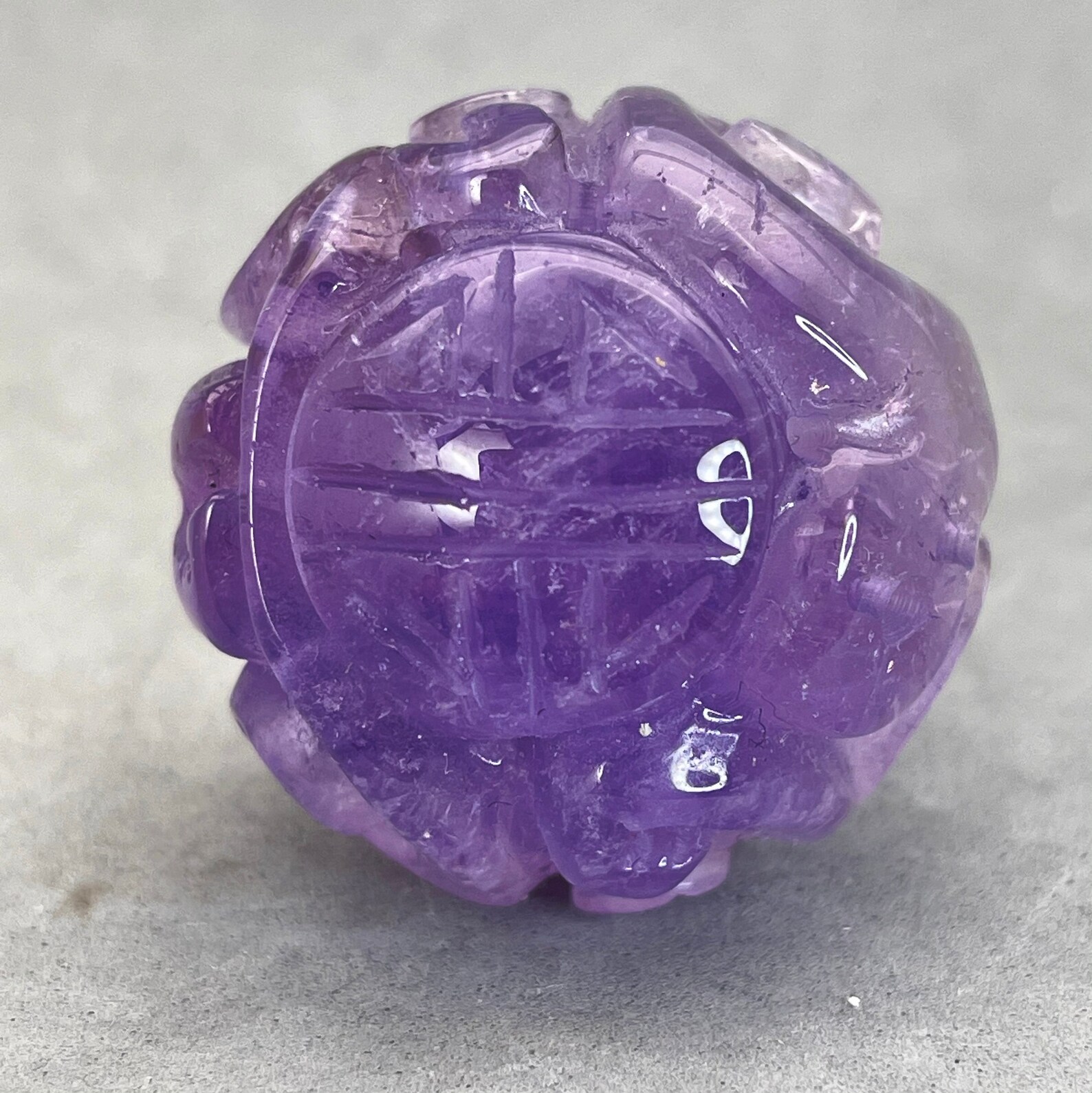 Amethyst Carving: Hand Carved Amethyst Bead With Dragon and - Etsy