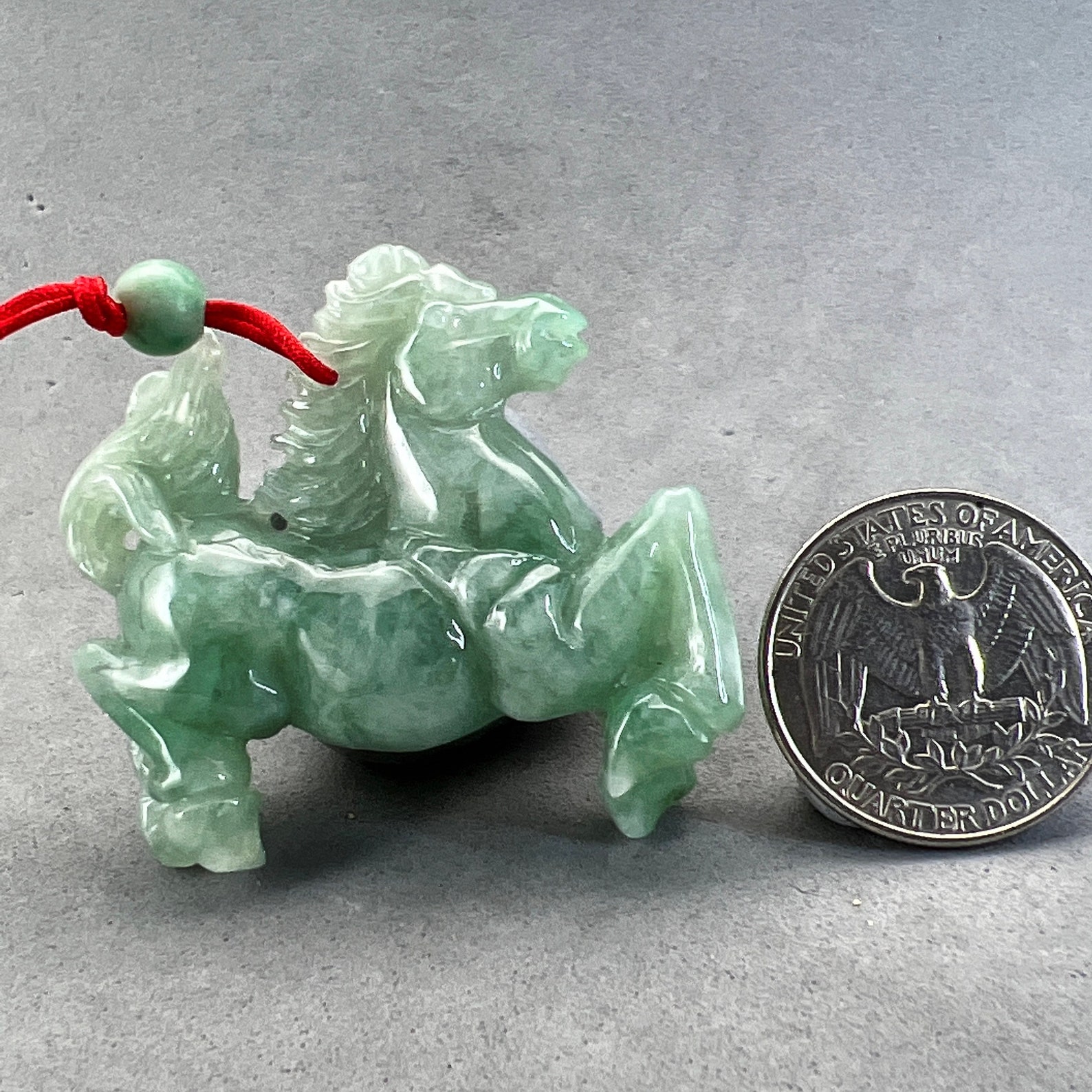 Estate Sale: Vintage Hand Carved Jadeite Pendant of Horse - Etsy