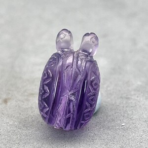 Amethyst Carving: Hand Carved Amethyst Turtle Charm, Natural Color ...