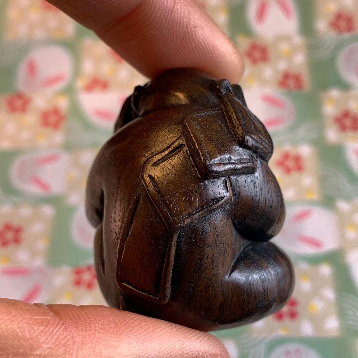 Hand Carved Teakwood Monkey Netsuke Ironwood Monkey Netsuke | Etsy