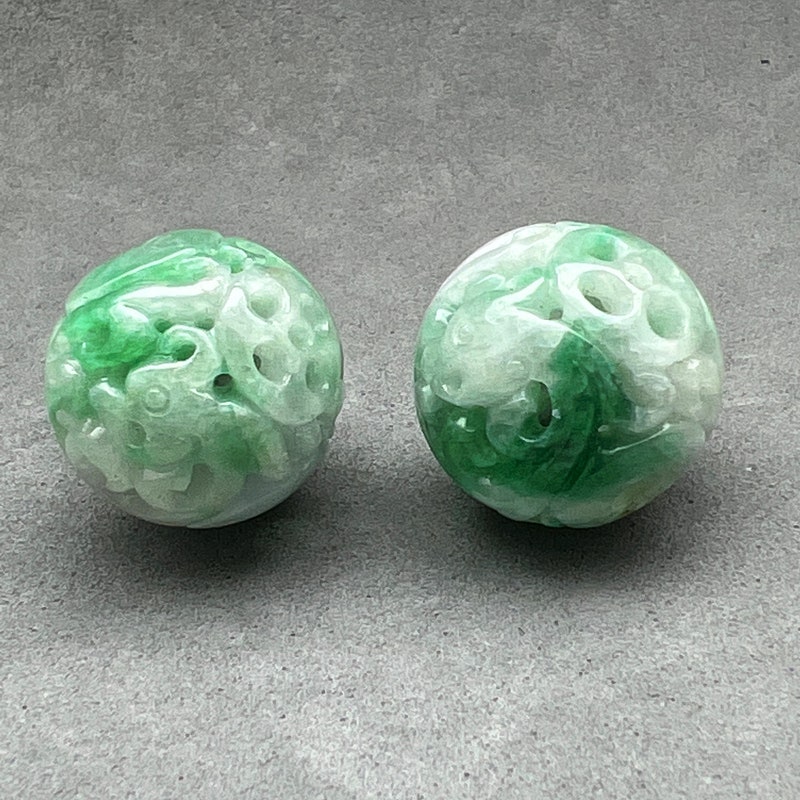 Carved Jade Bead - Etsy