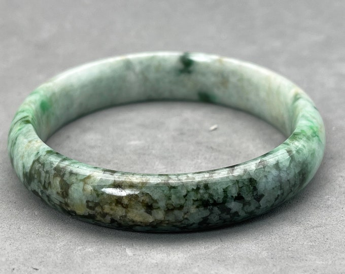 Estate Sales: Dark Green Jadeite Bangle, Brown Jadeite Bangle, Natural ...