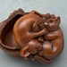 Hand Carved Boxwood Box: a Pair of Cats, Yin and Yang, Wood Cat Box ...