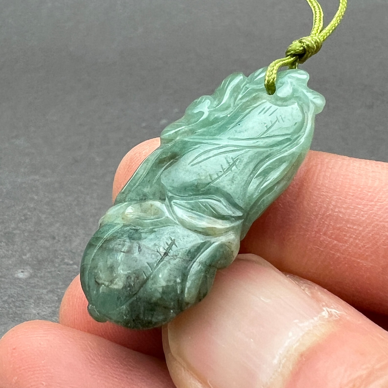 Jade Carving: One Natural Jade Pendant, Hand Carved and Polished, Jade ...