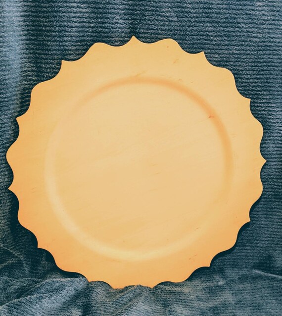 18 Scalloped Plate - Etsy