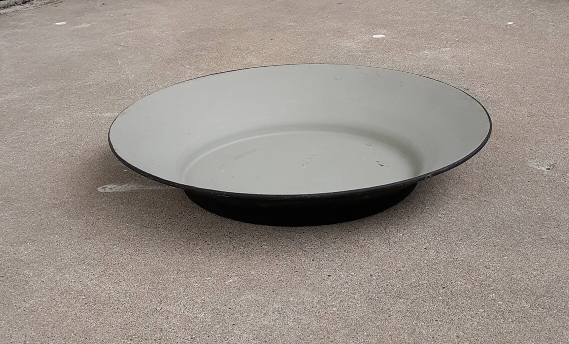 Rimmed Tin Bowl - Etsy