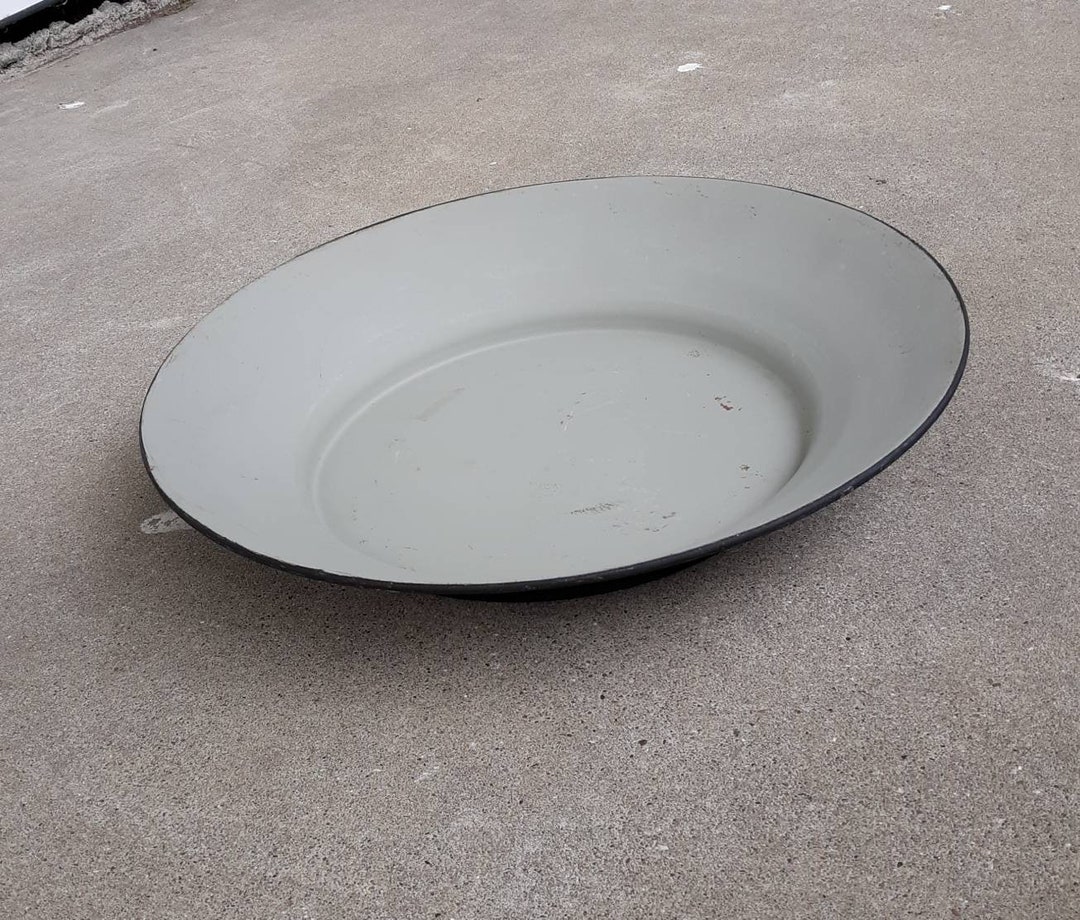 Rimmed Tin Bowl - Etsy