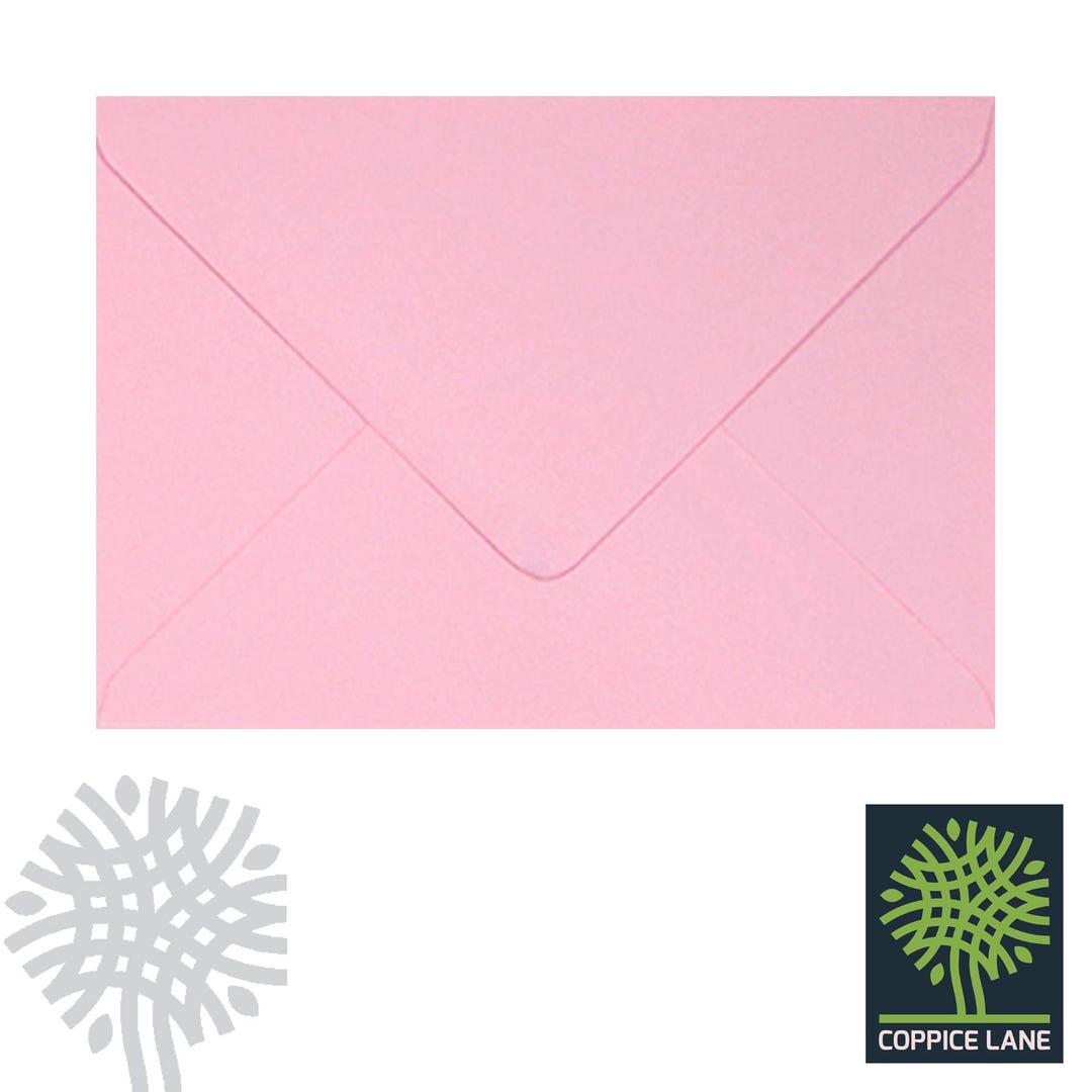 50 Pack X C6 Pastel Pink 100gsm Envelopes - 6 X 4" - 114 X 162mm ...