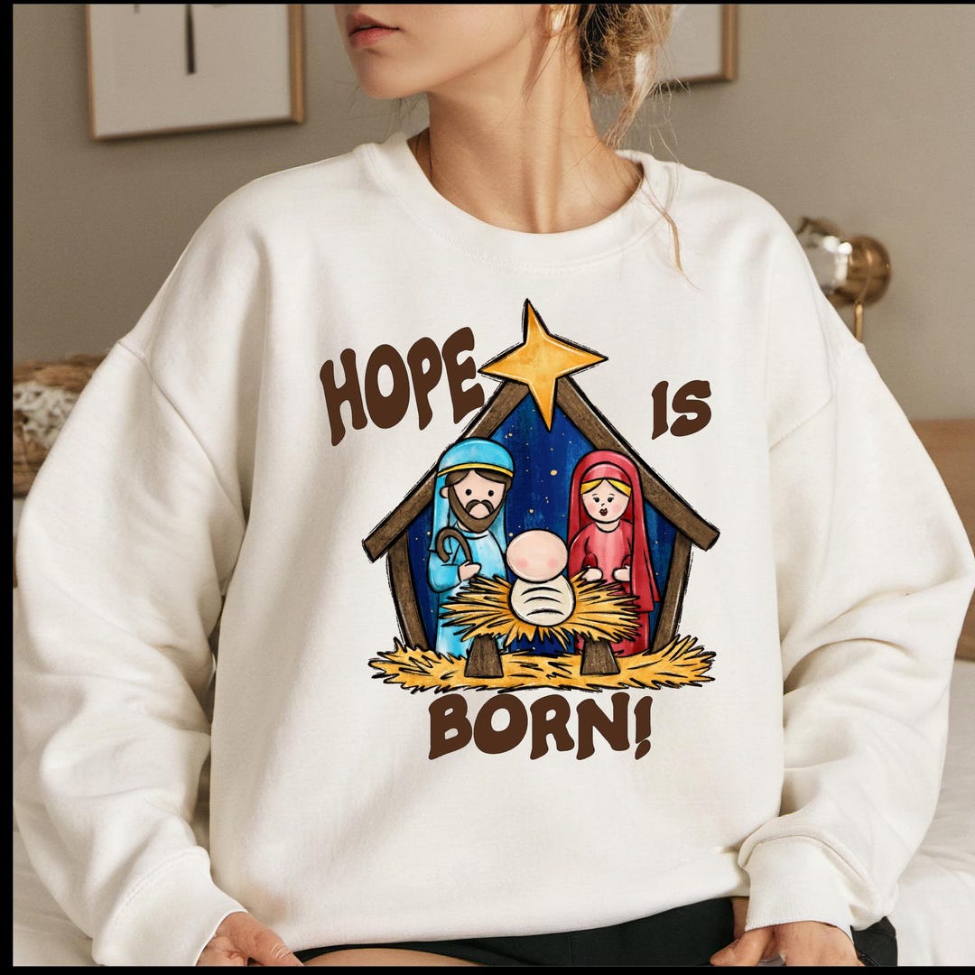 HOPE is Born-manger Scene PNG Digital File Instant Download - Etsy