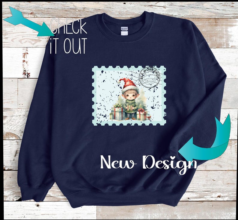 Elf Workshop Postage Stamp PNG Design File - Etsy