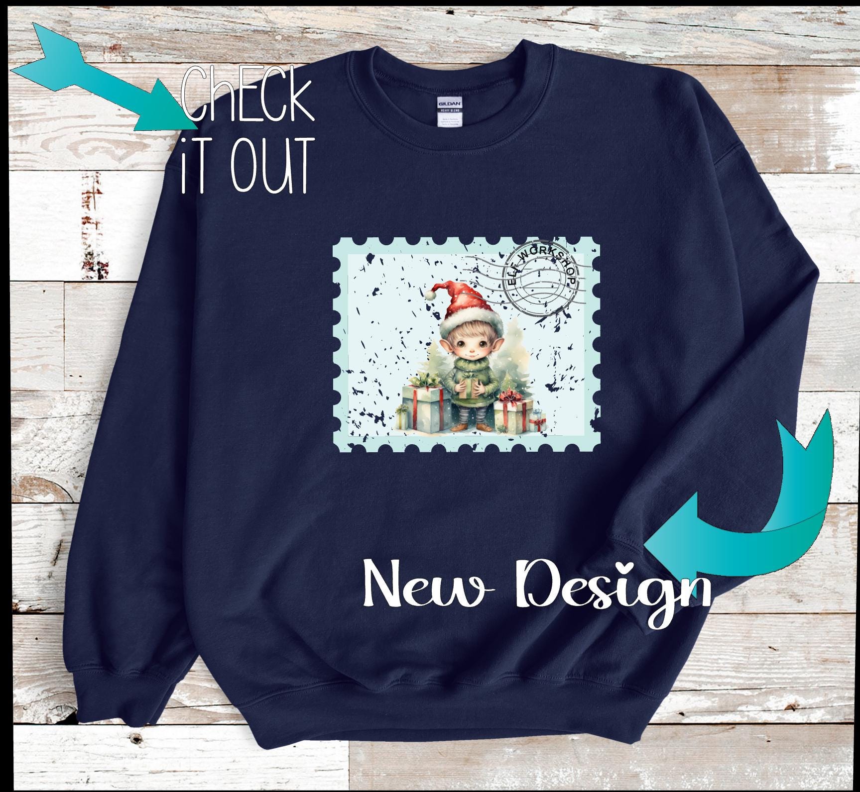 Elf Workshop Postage Stamp PNG Design File - Etsy