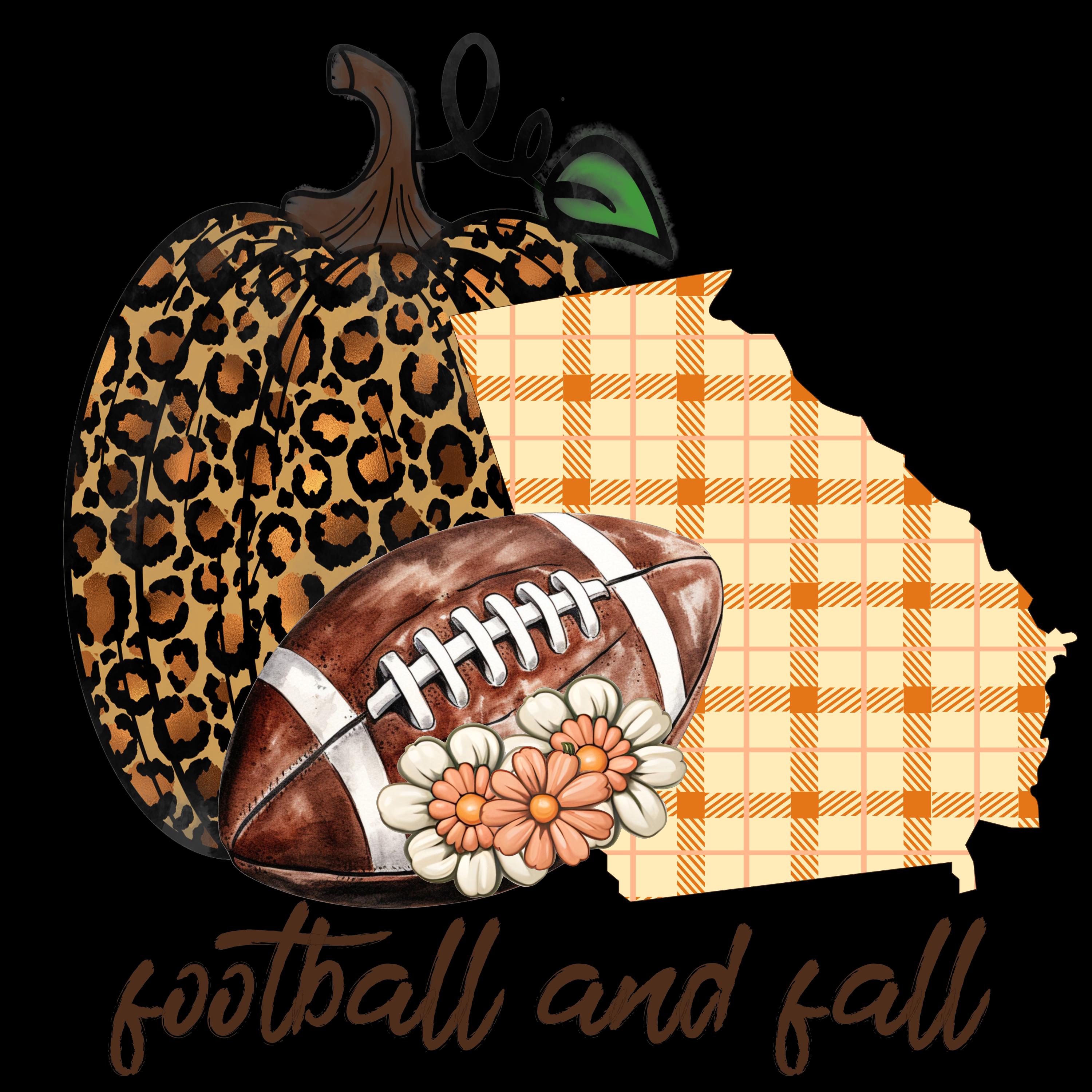 Football and Fall Georgia Png File - Etsy