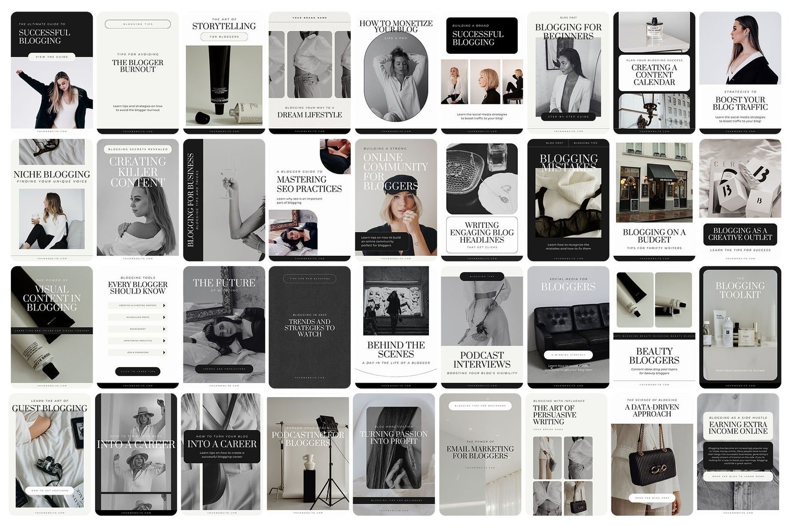 Modern Pinterest Templates for Bloggers and Businesses | Pinterest ...
