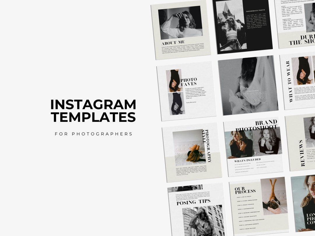 Photography Instagram Template Photography Branding Photography ...