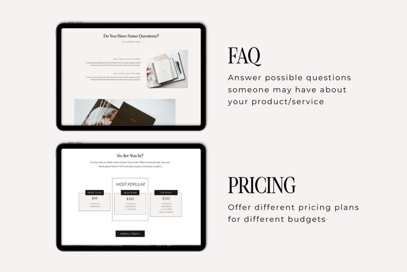 Sales Page Template For Showit Landing Page Website Template Etsy
