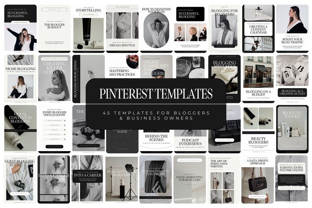 Modern Pinterest Templates for Bloggers and Businesses | Pinterest ...
