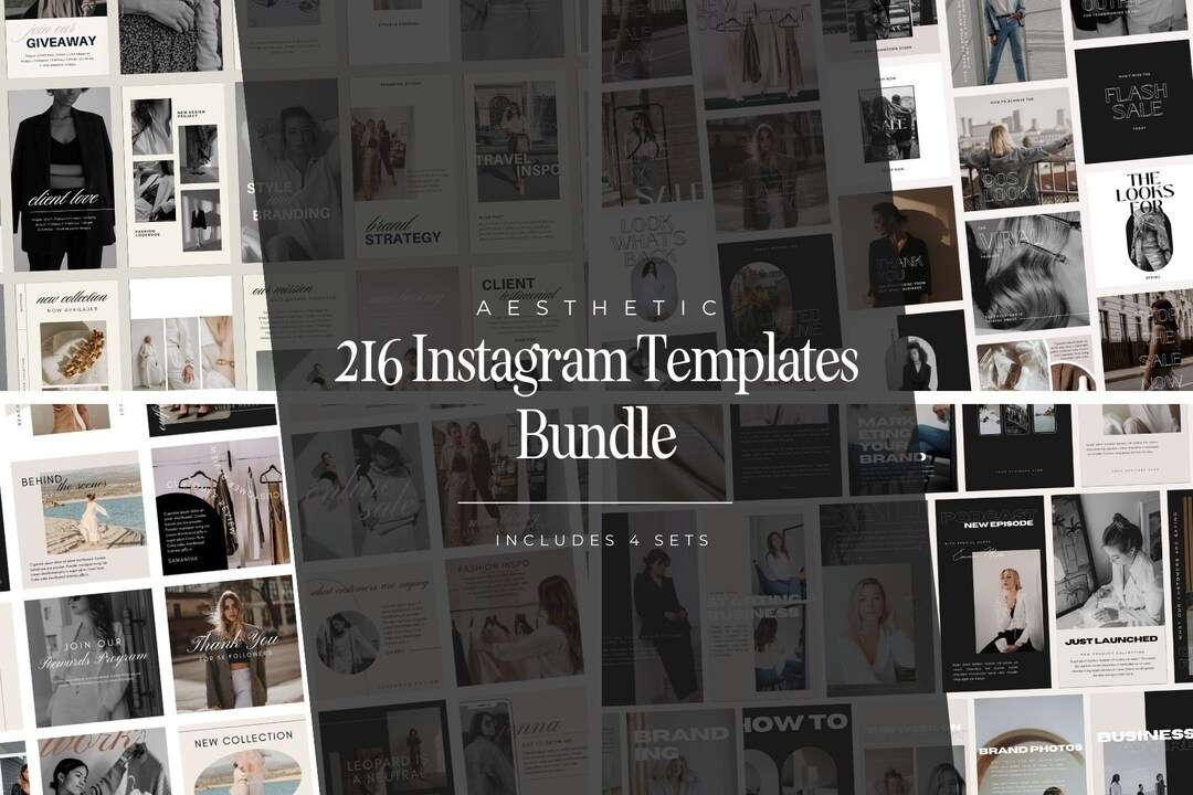 Canva Instagram Templates Bundle for Entrepreneurs Canva Pro - Etsy