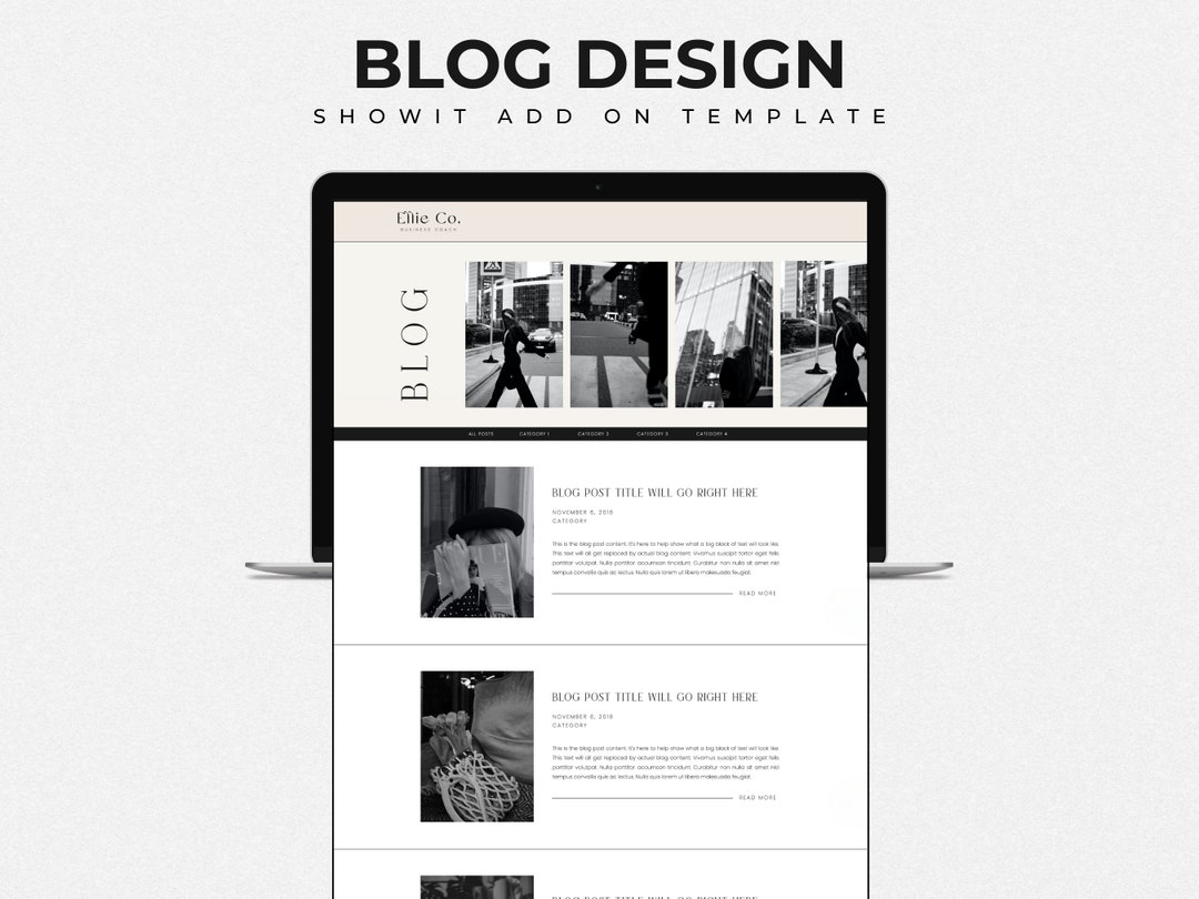 Blog Template Showit Template Blogger Template Web Site Design Landing ...