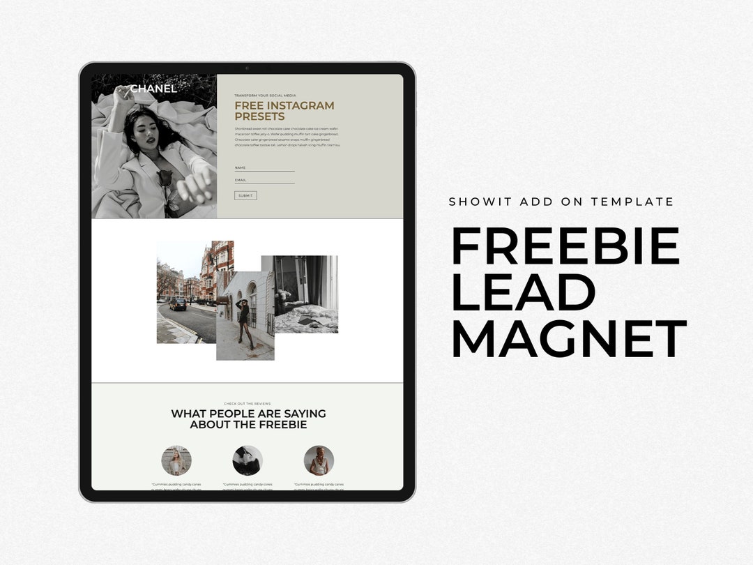Showit Freebie Lead Magnet Template Landing Page Blogger - Etsy