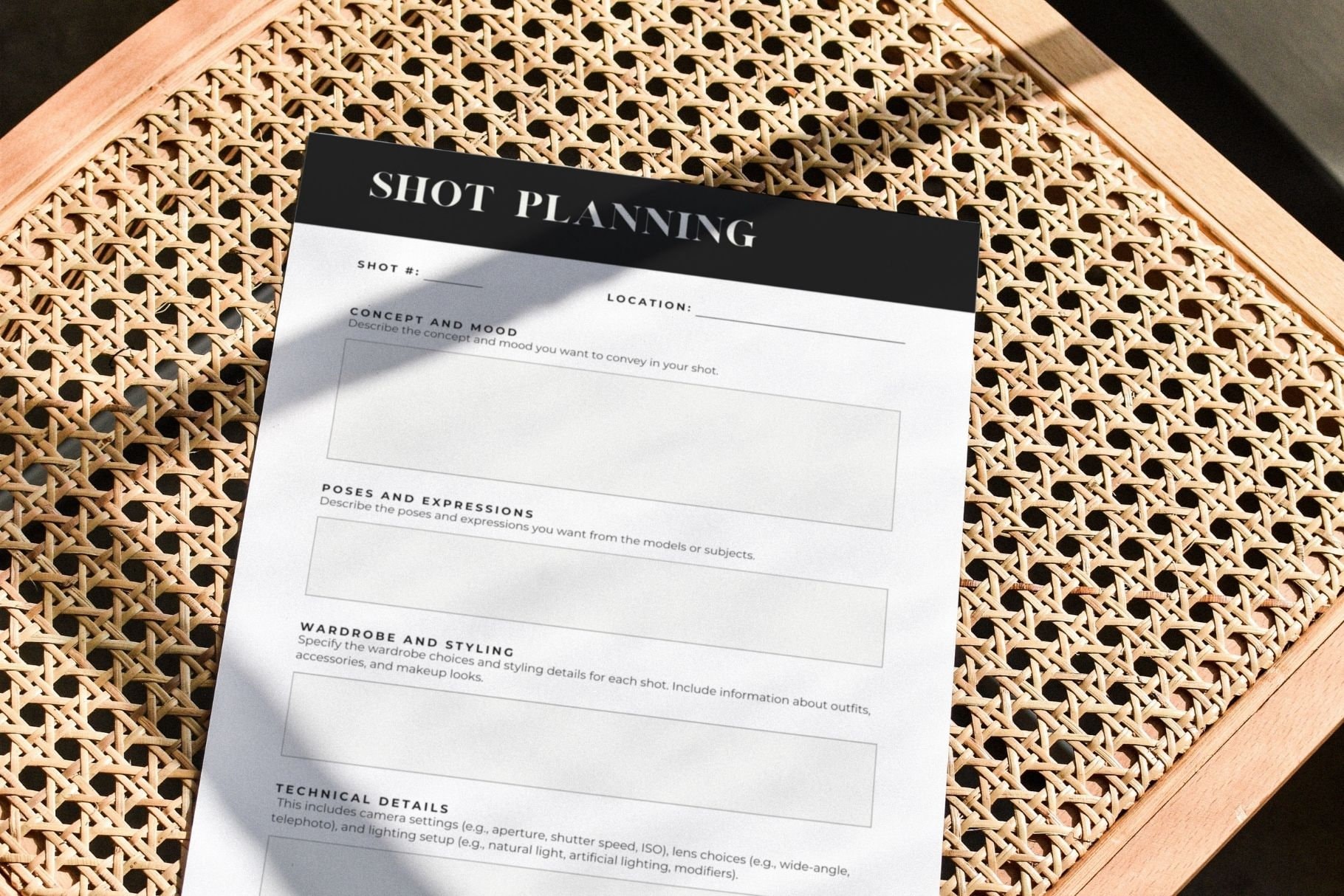 Photography Workbook Template | Photoshoot Planning | Ebook Template ...