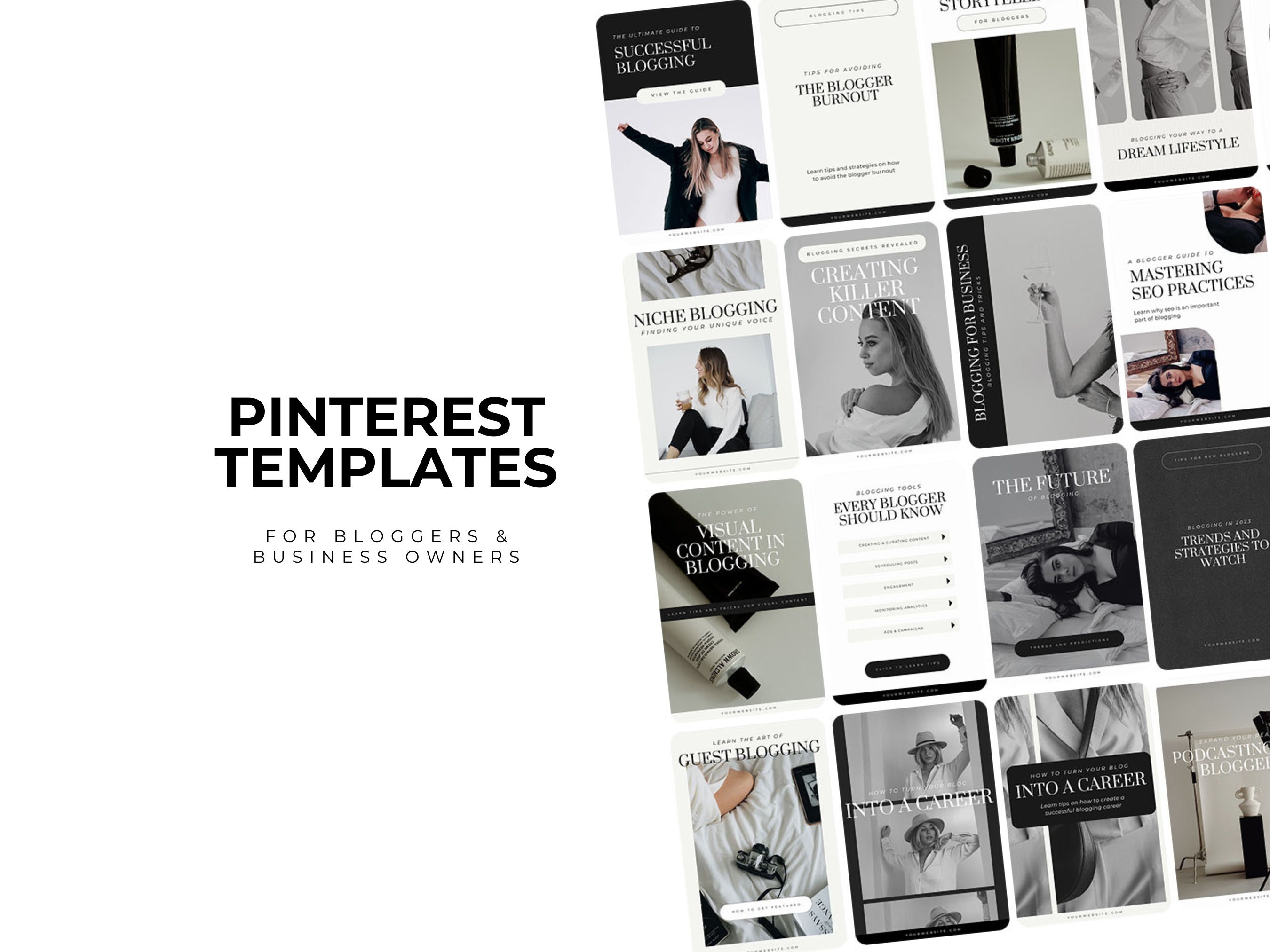 Modern Pinterest Templates for Bloggers and Businesses | Pinterest ...