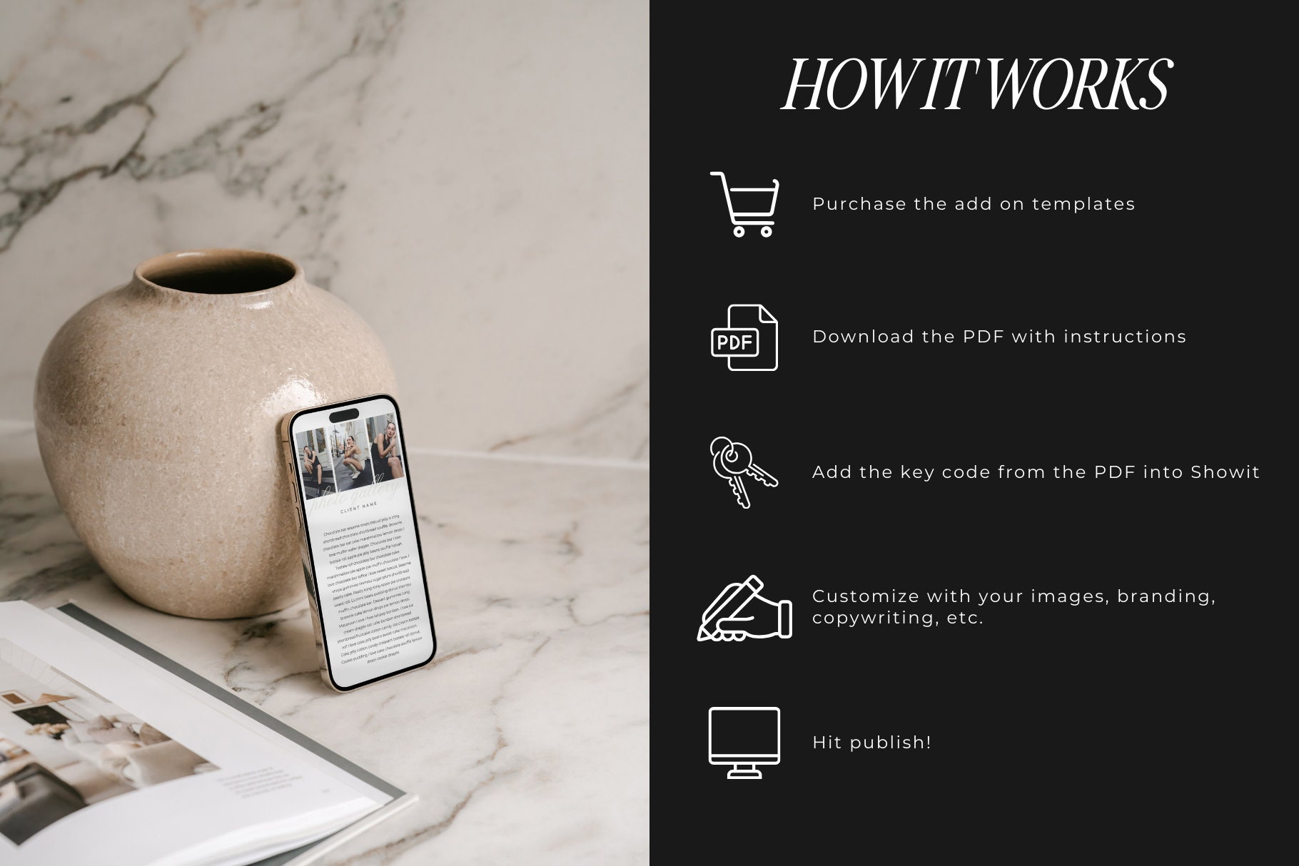 Photo Gallery Bundle Showit Templates | Photographer Showit Canvas ...