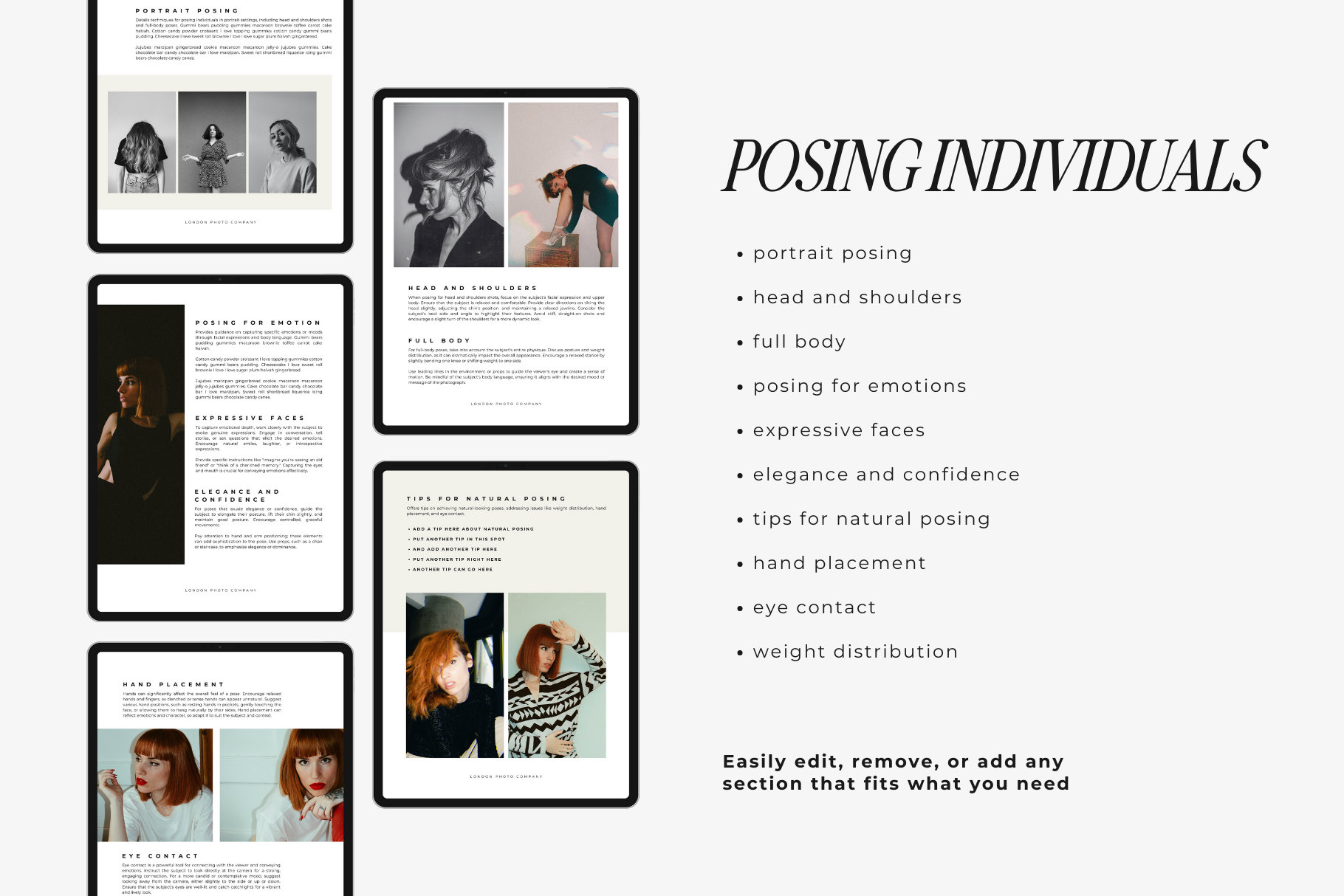 Photography Posing Guide Template Posing Template Ebook Template ...