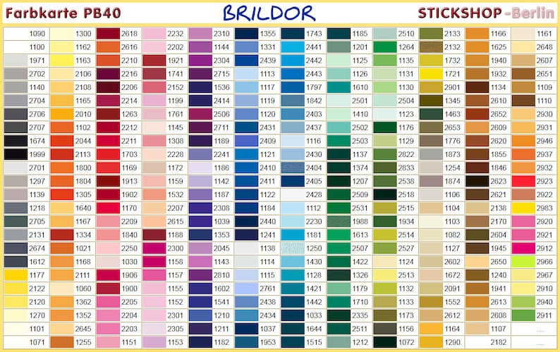 Brildor Stickgarn PB40 1000m Kauf 11 Zahl 10 - Etsy