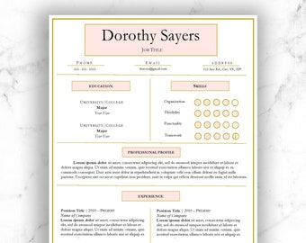 Digital Resume Template, Professional, Modern Simple Resume Bundle ...