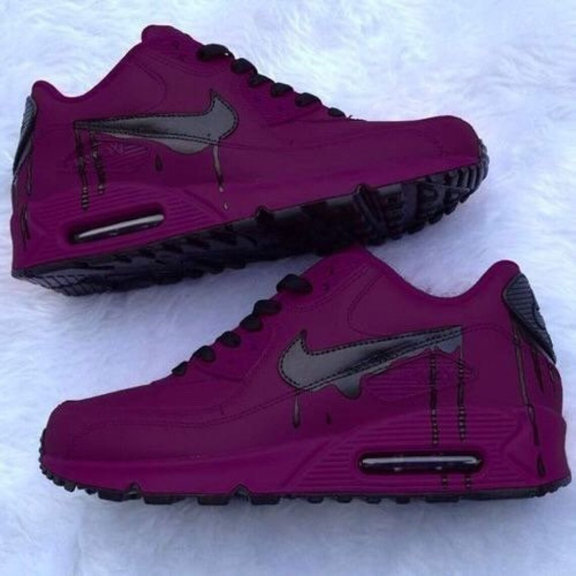 Nike Air Max 90 LTR Grape Black Drip Customs Custom Etsy nike-air-max-90-ltr-grape-black-drip-customs-custom-etsy
